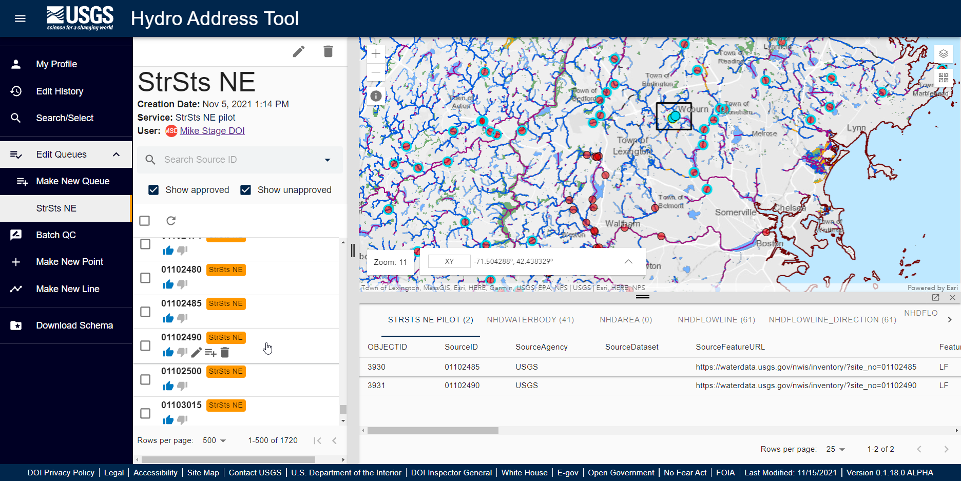 Hydrography Addressing Tool